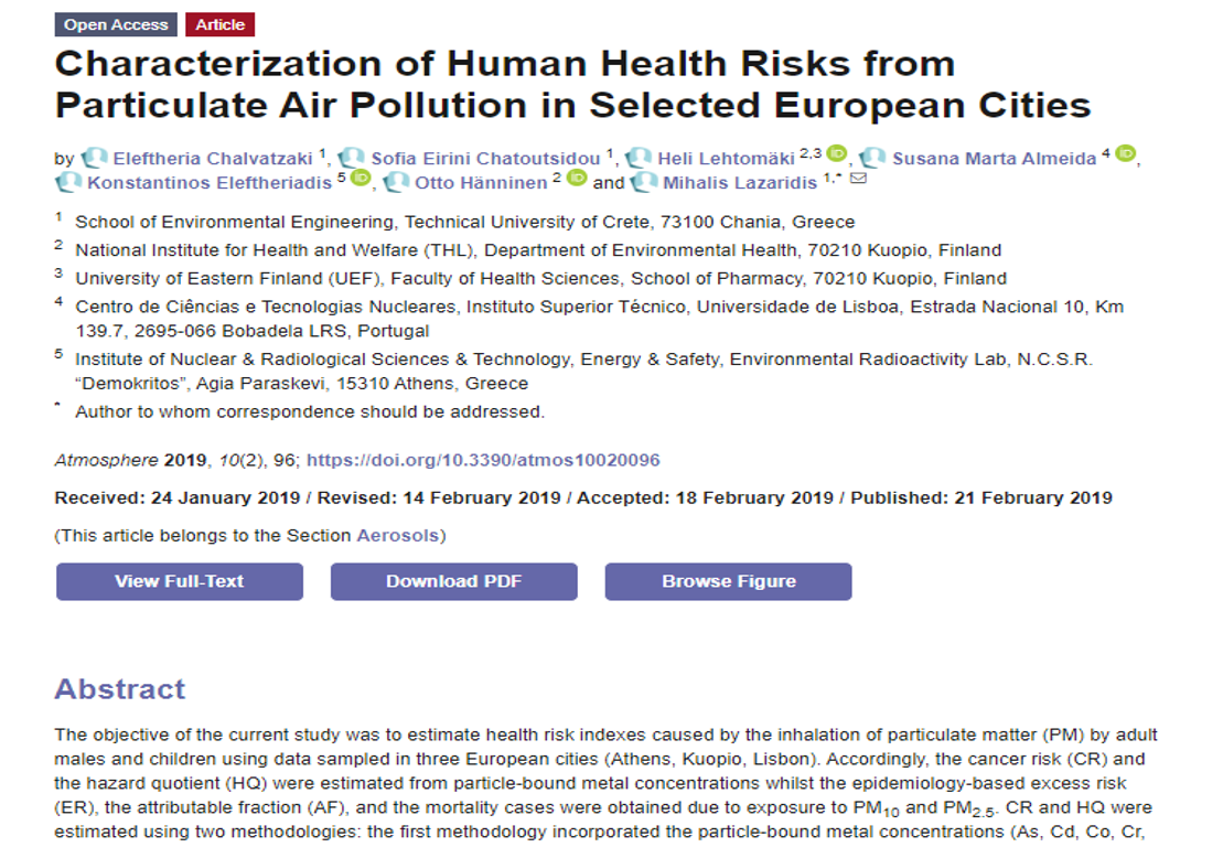 Characterization of Human Health Risks from Particulate Air Pollution ...